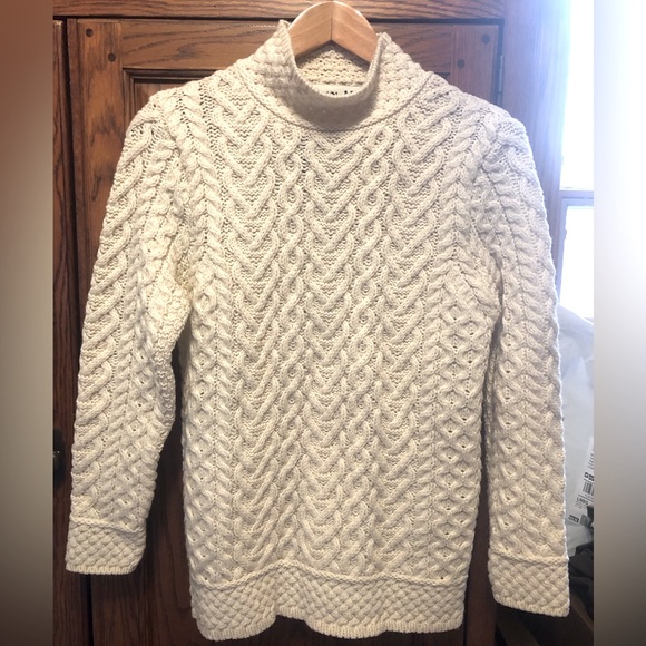 Aran Mor | Sweaters | Nwt Aran Mor 0 Merino Wool Cable Knit Sweater ...